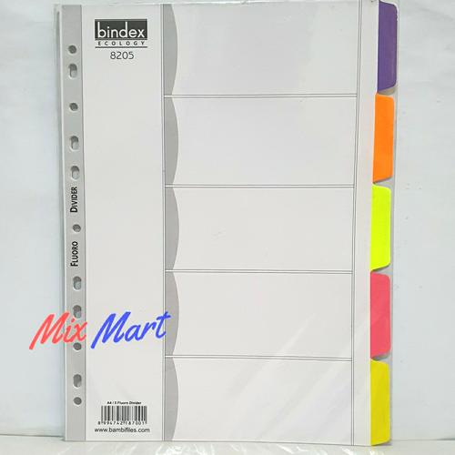 Jual Divider Bambi 8205 A4 Karton 5 warna / Pembatas File Bindex ...