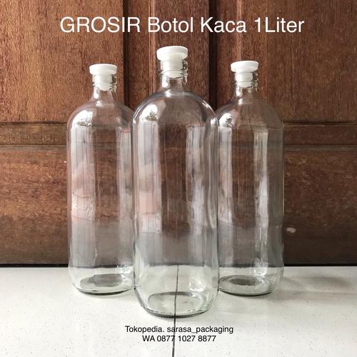 Jual Botol Kaca 1L 1 liter Kopi Jamu Bensin Susu Minum Grosir Murah ...