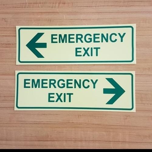 Jual Sticker Emergency Exit glow in the dark 40x10 rambu k3 - Jakarta Barat - Central Asia ...