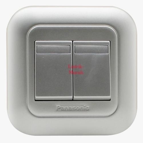 Jual Panasonic WEJ78029 MYX + WEJ5532 MYX (2) Silver Saklar Seri Ganda ...
