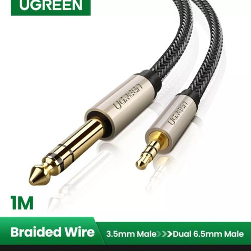 Jual Ugreen kabel Audio 3.5mm to 6.5mm 6.35mm cowok male jack gitar 1 meter - 1 METER - 10625 ...