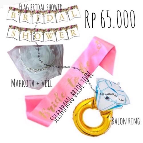Jual PAKET BRIDAL SHOWER SASH PINK 01 - Jakarta Timur - DECORATION ...