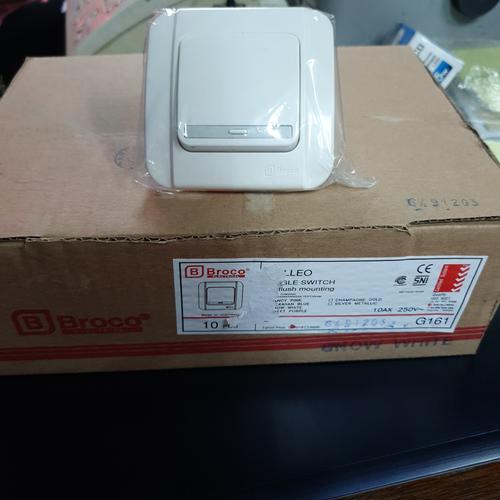 Jual Saklar Engkel Tunggal Galeo G161 Snow White - BROCO 1 Dus isi 10 ...