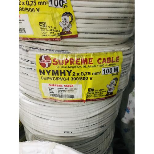 Jual KABEL LISTRIK NYMHY 2x0,75 @100 SUPREME - Kota Medan - hannochs lampu | Tokopedia