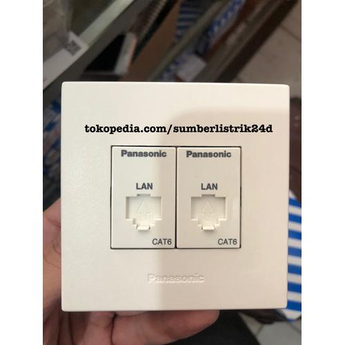 Jual Outlet data cat6 panasonic style stop kontak lan out let 2mata ...