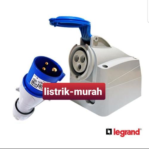 Jual Legrand Set 555154 Surface Socket + 555124 Plug 1 Phase 16A 2P+E ...