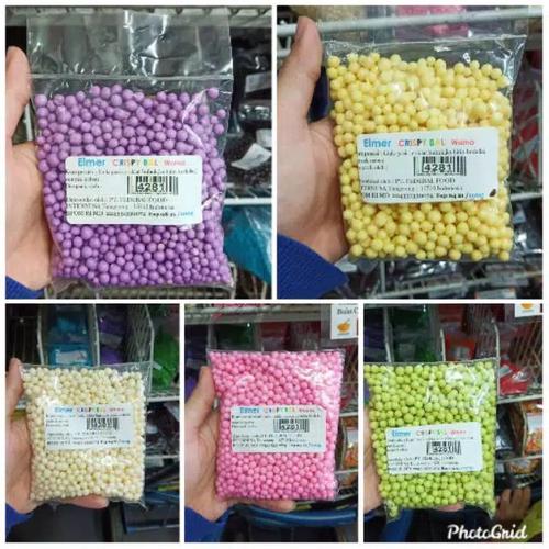 Jual Elmer crispy ball 100 gr choco chips warna warni taburan topping ...