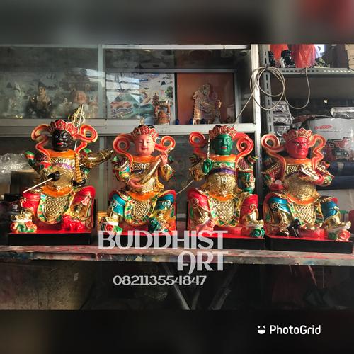 Jual Patung 4 raja langit. Se ta tian wang bahan kayu malaysia 16 inch ...