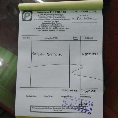 Jual Besi beton PO pak Willy tgl 10-8-20 - Jakarta Timur - Toko Besi ...