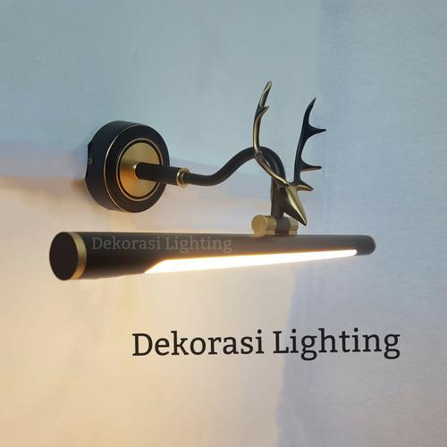 Jual Lampu wastafel dinding klasik led 11w 57cm mirror cermin kuningan ...