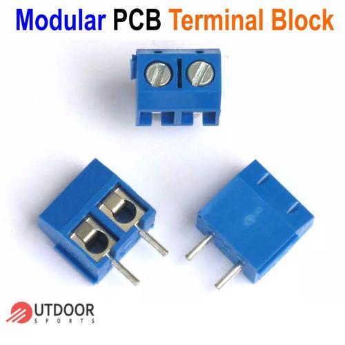 Jual Terminal Block 2Pin Screw 2P Skrup PCB Blok 5mm Cable Connector ...