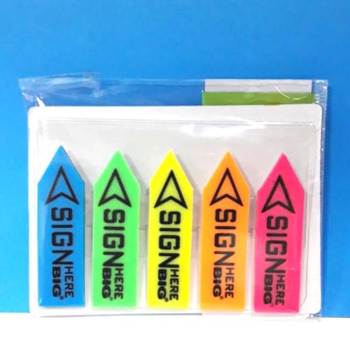 Jual BIG post it / stick note panah sign here 44 x 12 mm 5 warna - Kota ...