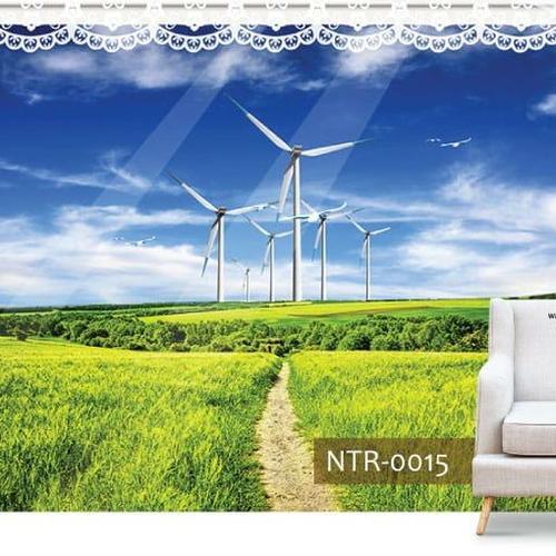 Jual wallpaper sticker dinding custom 3d motif rumput hijau kincir NTR ...