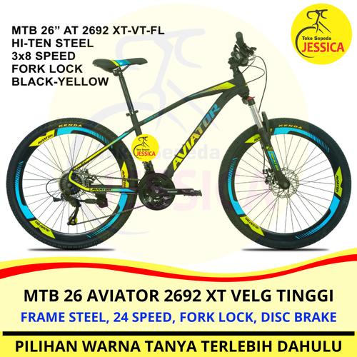 Jual Sepeda Gunung MTB 26 Aviator 2692 XT Velg Tinggi Fork Lock Out ...