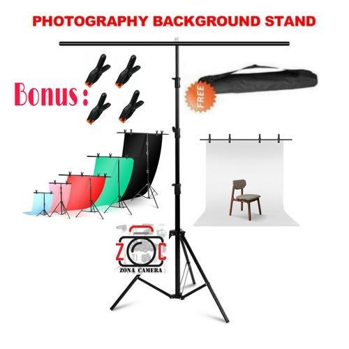 Jual Zona Tiang Background Stand Portable Layar Studio Vlog Backdrop ...