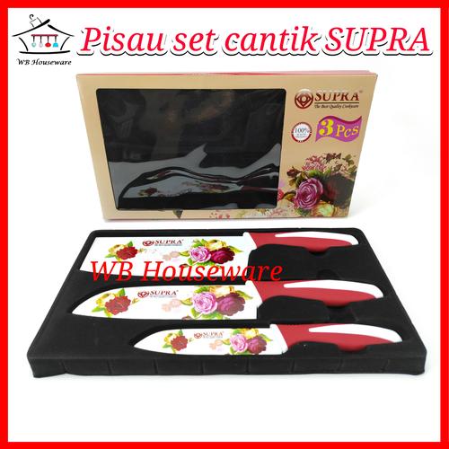 Jual Pisau Set / Pisau cantik supra 1set (3pcs) pisau motif bunga ...
