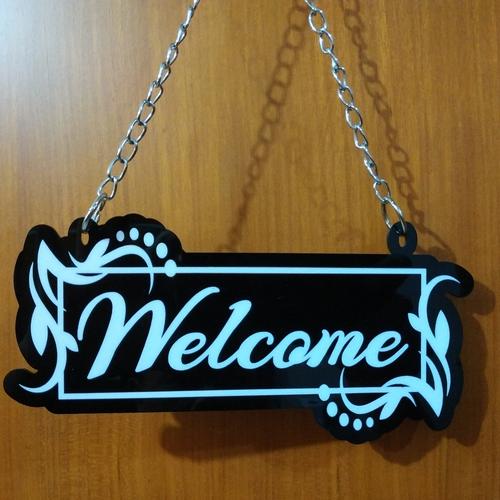 Jual Laser cut acrylic sign/tanda "WELCOME" model gantung - Jakarta ...