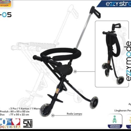 Jual Ezzy Baby Stroller Roda 3 Portable Kursi Dorong Bayi Lipat Kereta ...