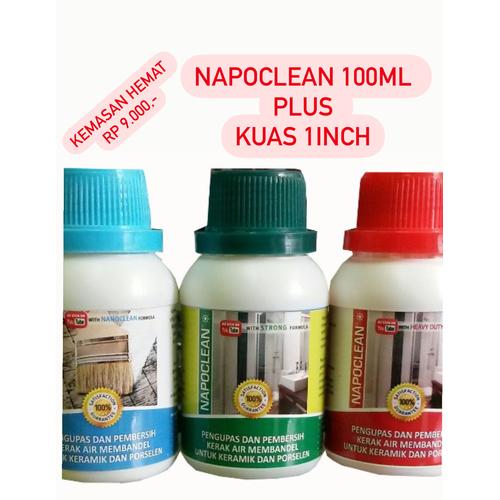 Jual NAPOCLEAN 100ml PLUS KUAS 1inch MURAH HEMAT, MERAH, HIJAU, BIRU ...