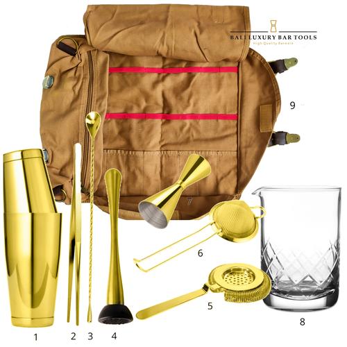 Jual Pro Bar set Bartender tools set professional Gold - Kota Denpasar ...