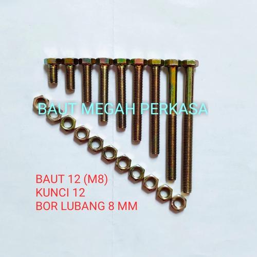 Jual Baut Mur M8x70 / Baut 12 Panjang 7 cm KUNING - Kota Bandung - Baut ...