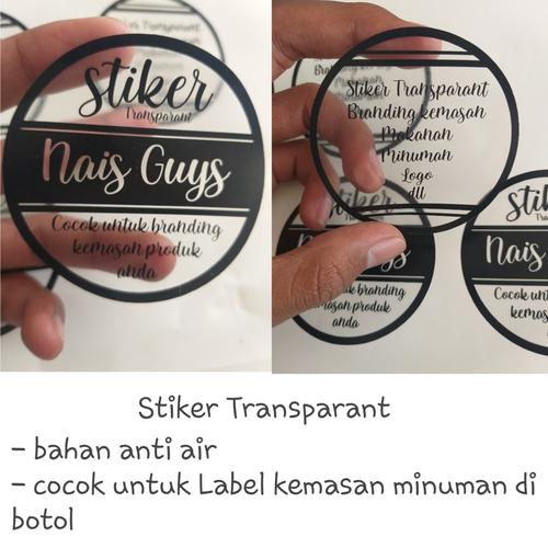 Jual cetak stiker label botol transparan a3 - Kab. Jombang - Lux.Print ...