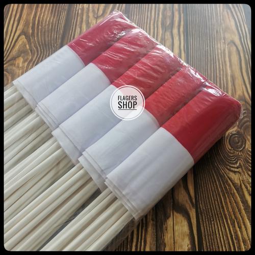 Promo [100 PCS] BENDERA PAWAI KECIL / BENDERA STIK MERAH PUTIH - Kota ...
