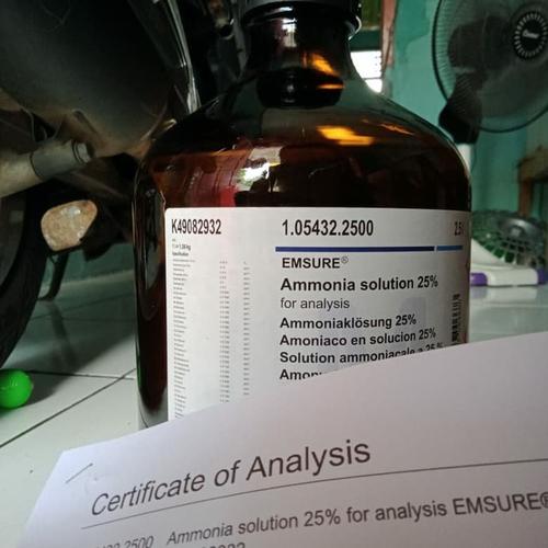 Jual NH4OH 25% MERCK ANALIS / AMMONIA SOLUTION 25 % - Kota Bekasi ...