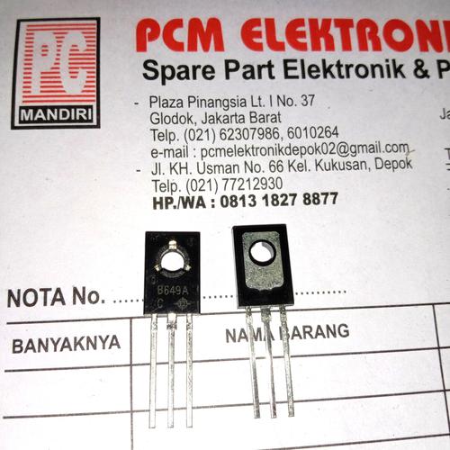 Jual B649A B 649A 2SB649A 2SB649 B649 SB Tr Transistor TO126 TO-126 ...
