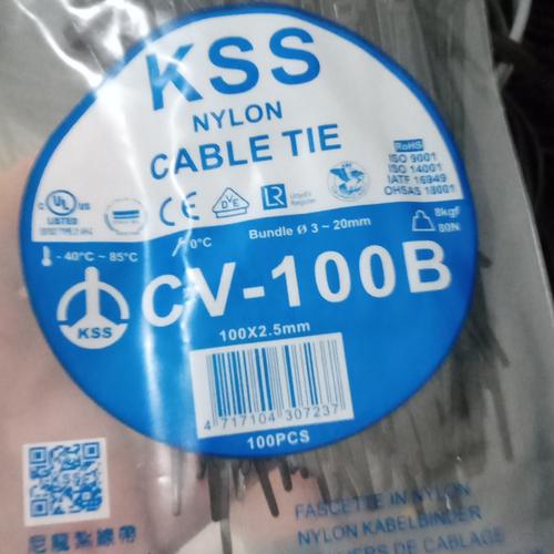 Jual NYLON CABLE TIES KSS CV-100B / KABEL TIES 10CM KSS - Hitam - Kota ...