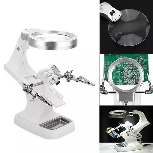 Jual Alat bantu solder helping hand lampu led-clamp penjepit mikroskop ...