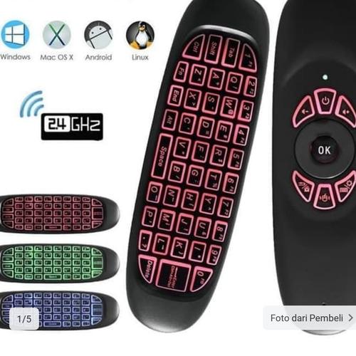 Jual Air Mouse Keyboard With LED For Smart TV and Android TV box ...