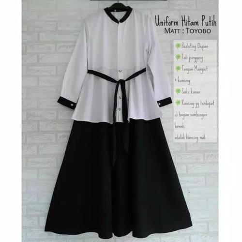 Jual Gamis Putih Hitam Seragam PNS Toyobo Model setelan / seragam PH ...