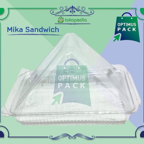 Jual Mika/Tray/Bungkus Plastik Sandwich Roti/Kue Segitiga (min.10pcs ...