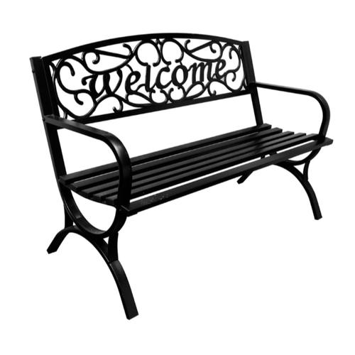 Jual KURSI TAMAN/KURSI BESI /KURSI TERAS WELCOME 127 CM (HITAM &PUTIH ...