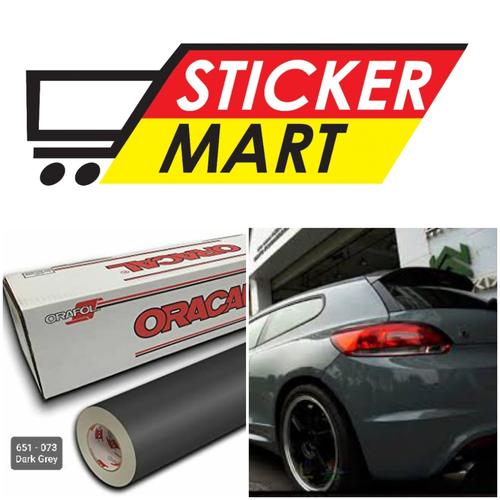 Jual Sticker Vinyl Oracal Dark Grey 651 073 Glossy Matte Doff - Kota ...