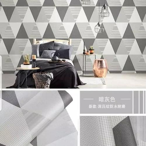 Jual wallpaper sticker dinding segitiga abu2 minimalis - Jakarta Utara ...