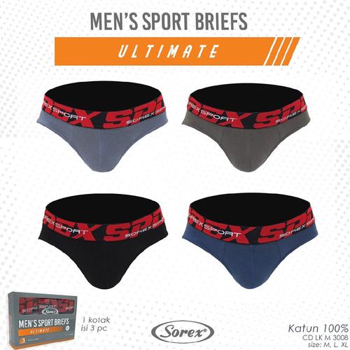 Jual CELANA DALAM PRIA SOREX 3008 1PCS SEMPAK CD COWOK MEN SPORT BRIEF ...