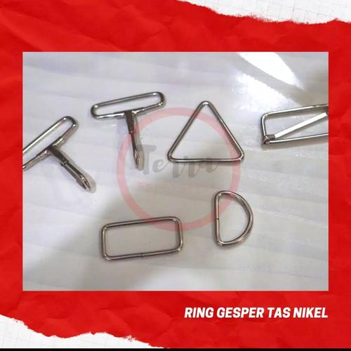 Jual Ring Gesper Tas Rol Nikel Ring D Ring Segitiga Cantolan Persegi ...