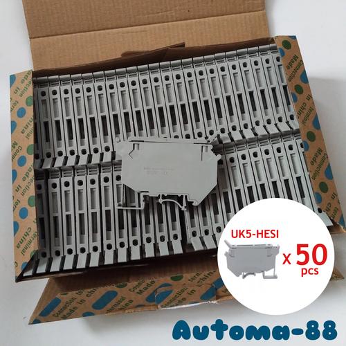 Jual UK5-HESI 1 Box isi 50pcs Fuse Terminal Block Din Rail (0.2~4mm) GRAY - Kab. Bekasi - Automa ...