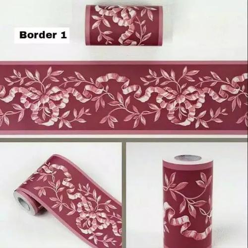 Jual wall border sticker merah bata salur daun - Jakarta Utara - dull ...