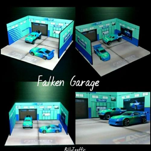 Jual Diorama Falken Racing Garage skala 64 Papercraft Garage - Kota ...