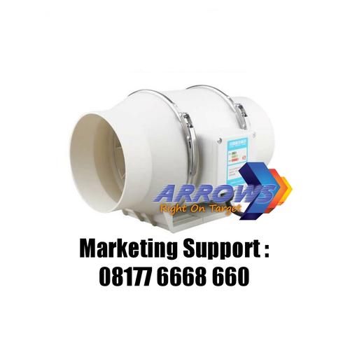 Jual Inline Fan 4 inch Inline Fan PP Plastik 4 inch Duct Inline PP 4 ...