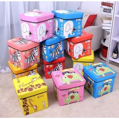 Jual Storage box/Tempat mainan majalah dll/Organizer kursi - Biru Gajah ...