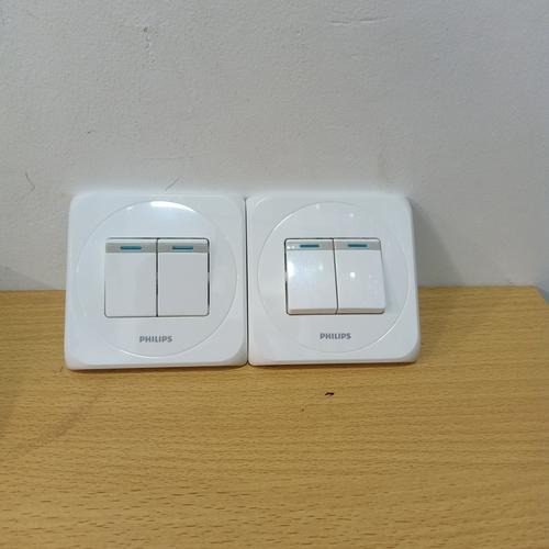 Jual PHILIPS simply 2 gang 1 way / saklar seri/ saklar philips seri ...