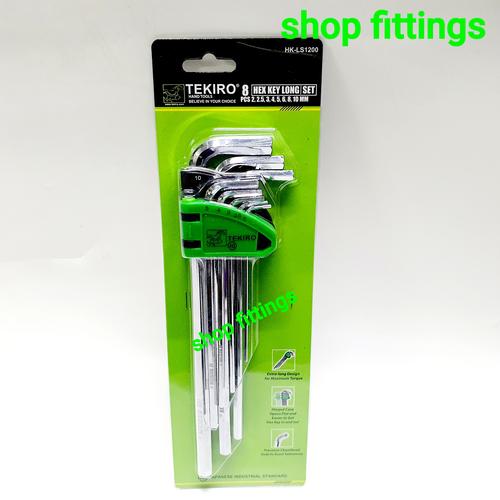 Jual TEKIRO Kunci L 2 -10 mm Set Panjang 8 pc Allen Hex Key Long HK LS ...