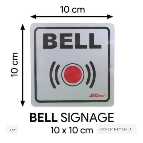 Jual SIGN LABEL STICKER SEMI PALT SIMBOL BELL - Jakarta Barat - Prime ...