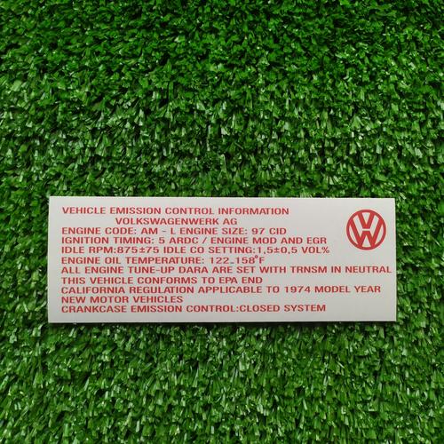 Jual sticker vw emission control - Kota Bandung - Stickerrun | Tokopedia