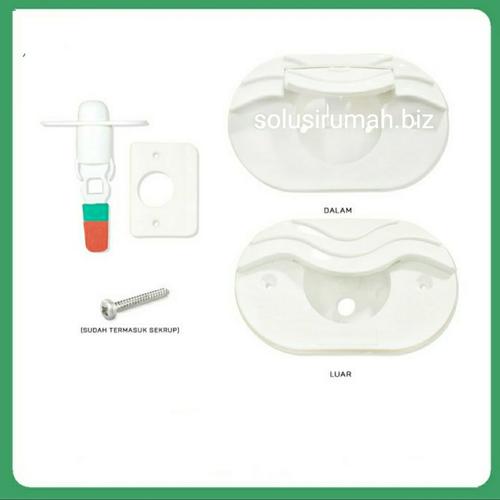 Jual KUNCI BULAT OVAL PVC KAMAR MANDI PLASTIK U PINTU PLASTIC HANDLE ...