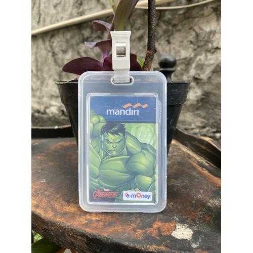 Jual Wadah id card name tag hardcase bank mandiri plus penjepit putih ...